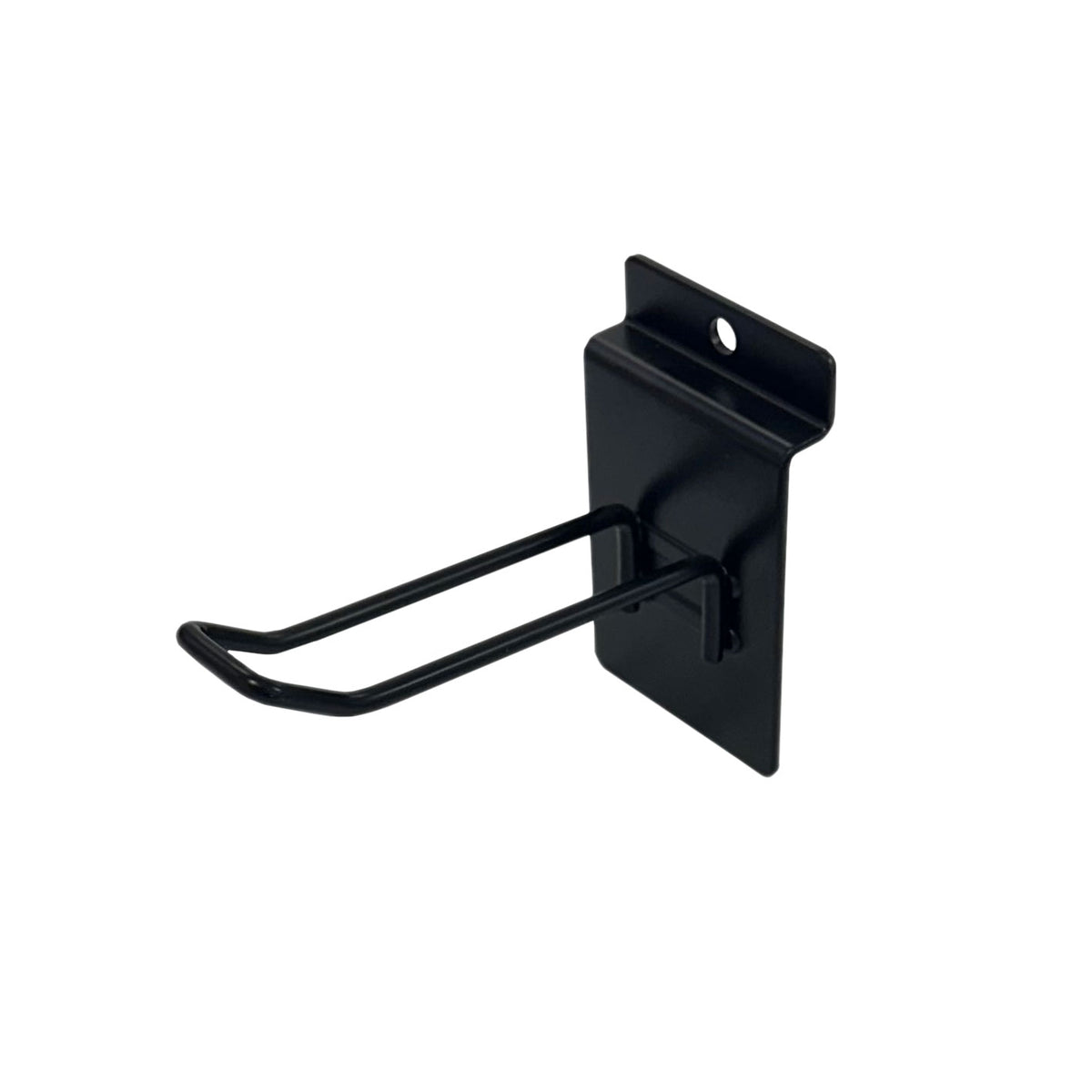 Euro Loop Slatwall Hook - Black Steel - 10cm — KAS Shopfittings