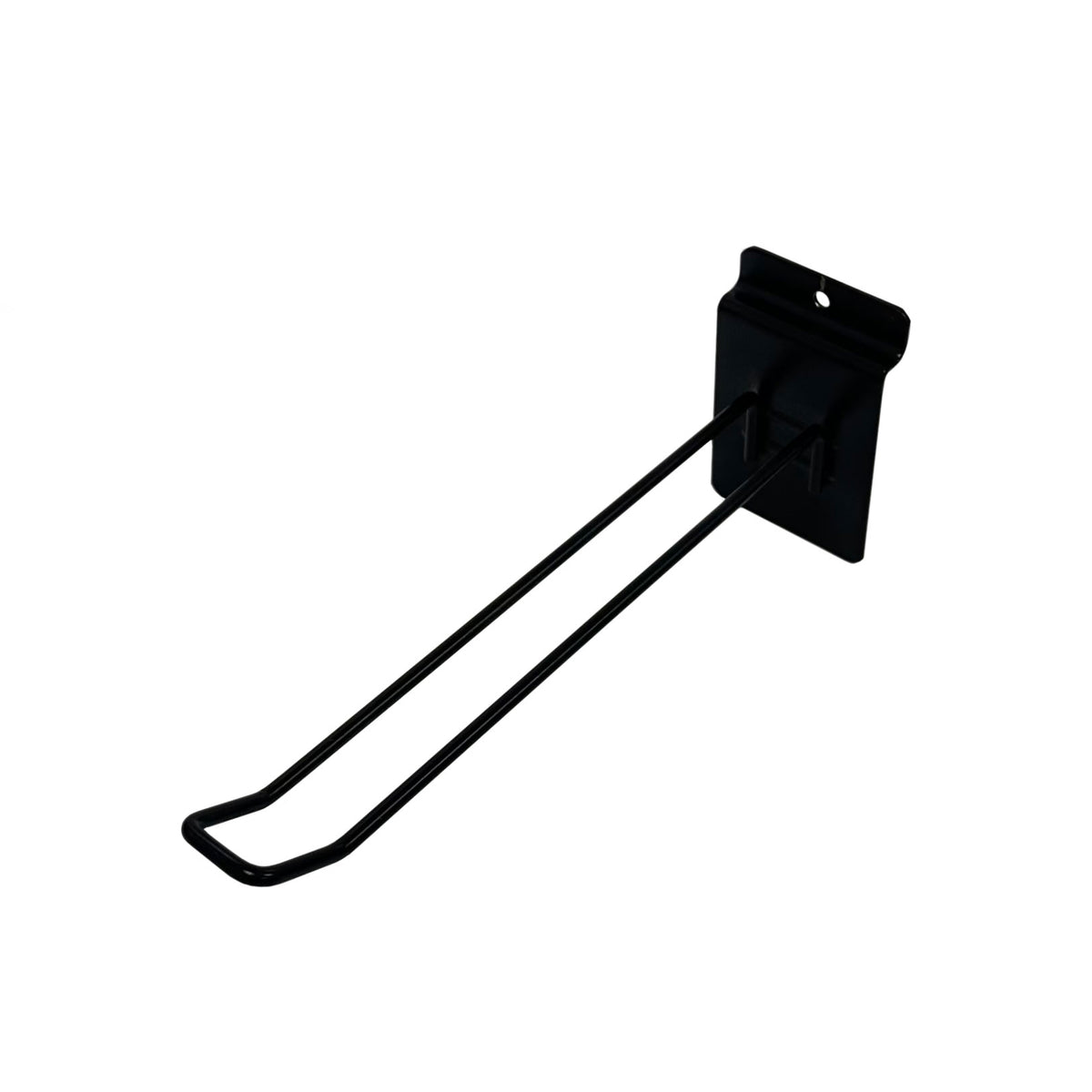 Euro Loop Slatwall Hook - Black Steel - 20cm — KAS Shopfittings
