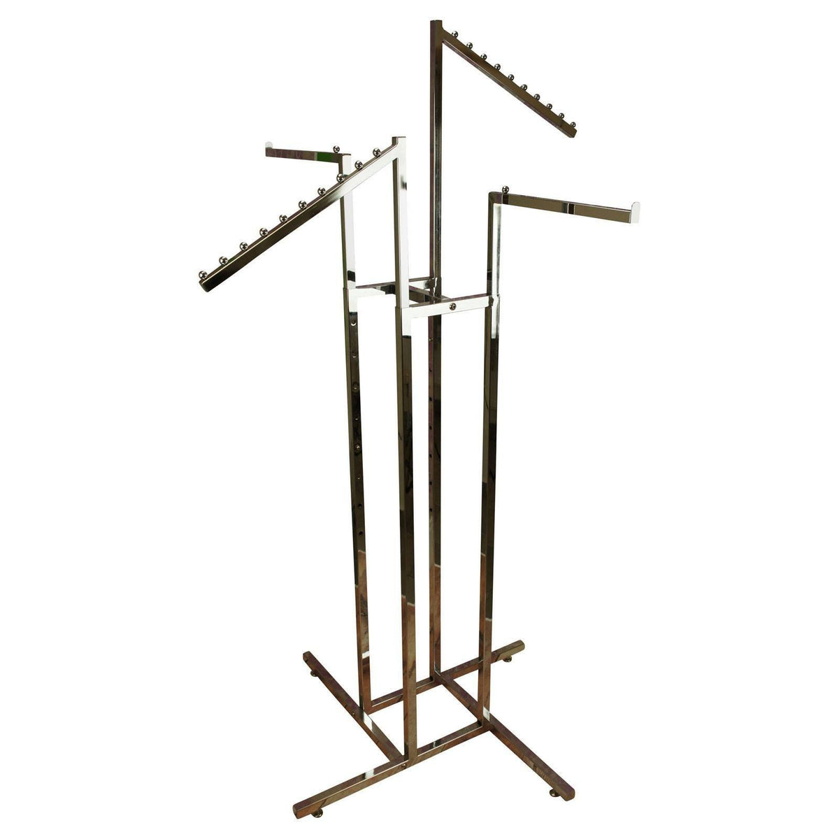4 Arm Garment Rack - 2x Straight, 2x Sloping — KAS Shopfittings