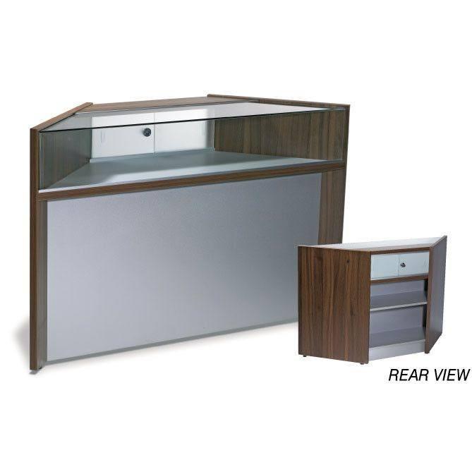 Abacus Wide Angle Corner Display Counter — KAS Shopfittings