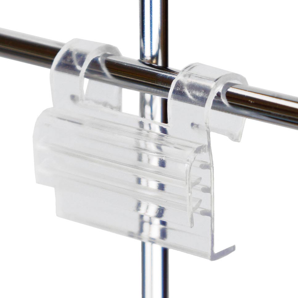 Price Card Gripper | Info card holder Chrome Shelving — KAS Shopfittings