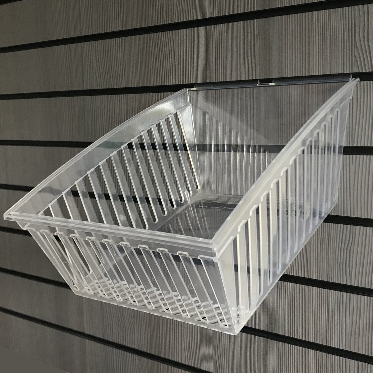 Slatbox CRATEBOX Tilt Big- Crystal Clear — KAS Shopfittings
