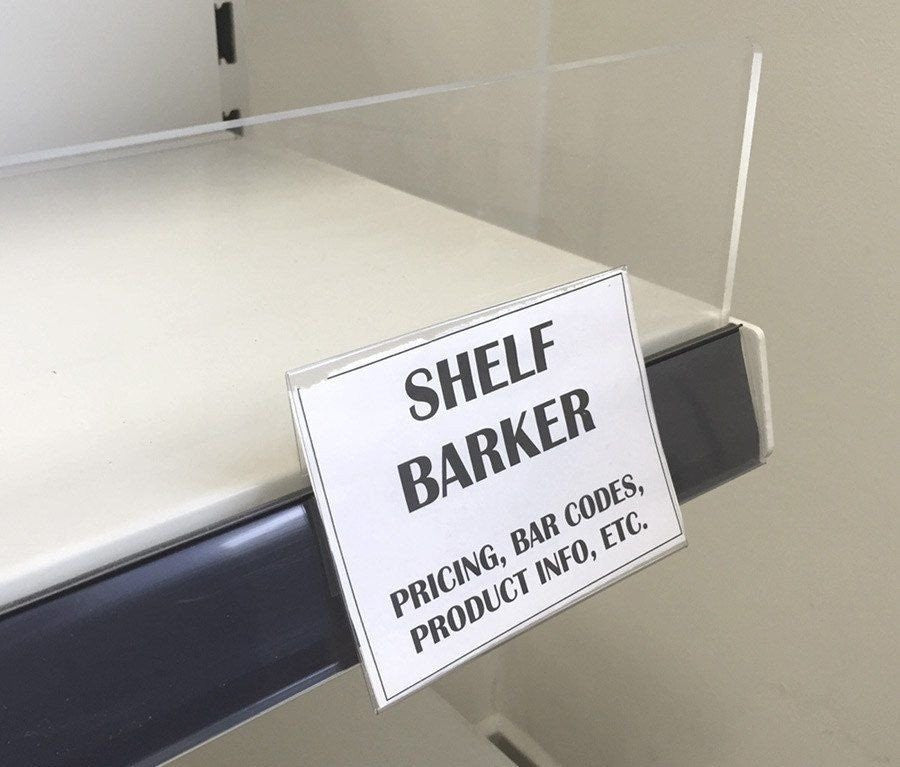 Shelf Barker, 10 x 7.4cm — KAS Shopfittings