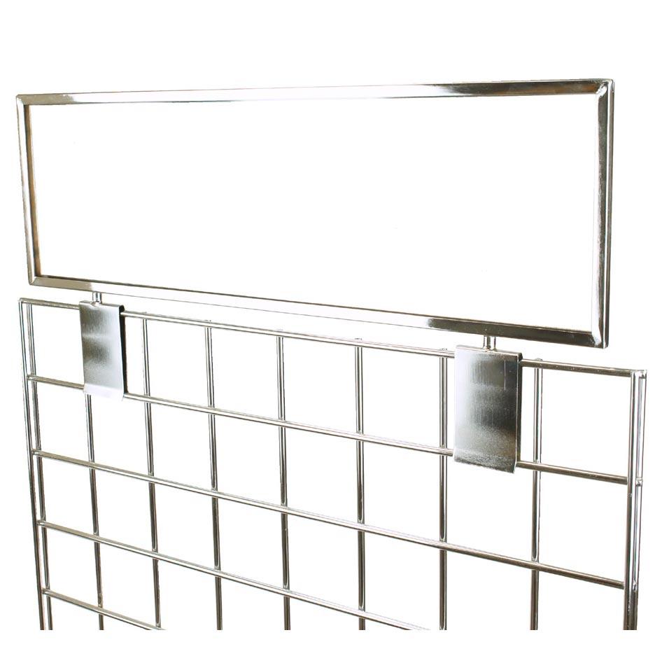 Sign holder for grid panels — KAS Shopfittings