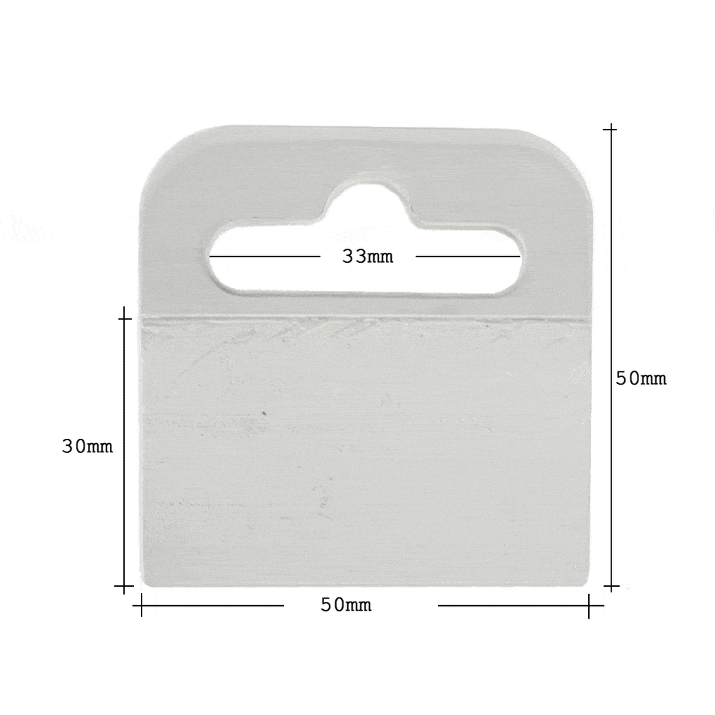 Roll of Self Adhesive Euro Hanging Tabs - 1000 per roll — KAS Shopfittings