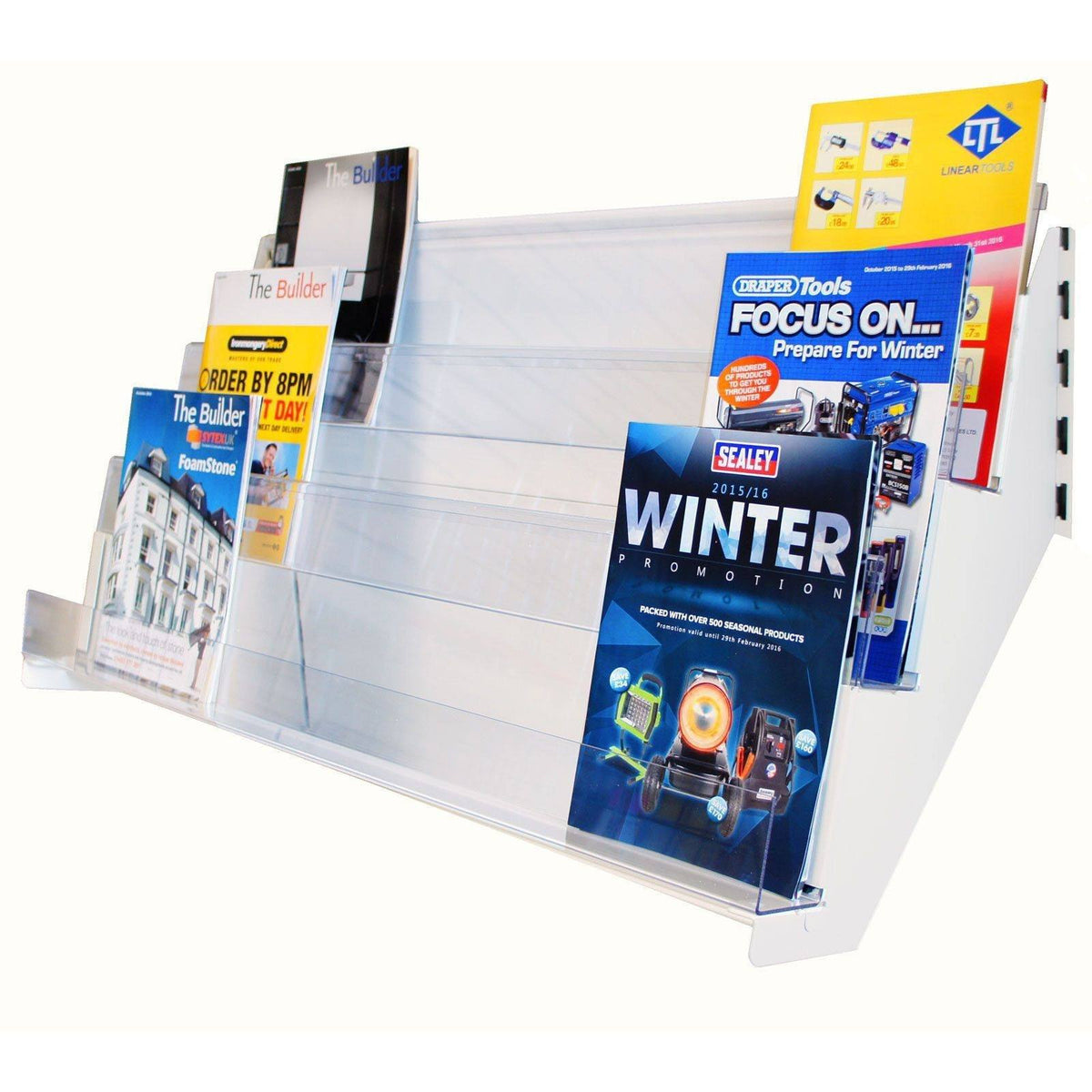 3 Tier Magazine Shelves for shelving system — KAS Shopfittings